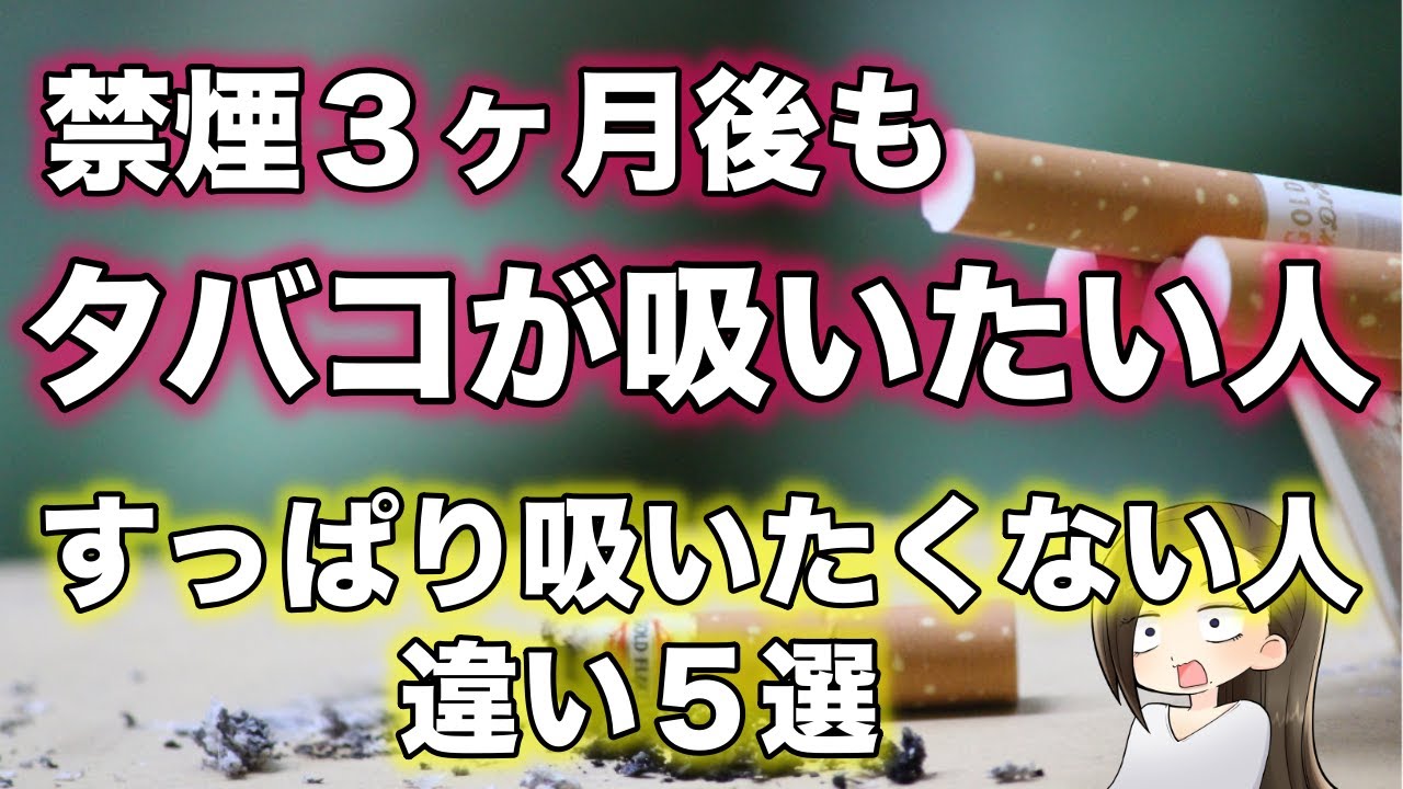 禁煙3ヶ月後もタバコが吸いたい人すっぱりやめる人の違い5選 - YouTube