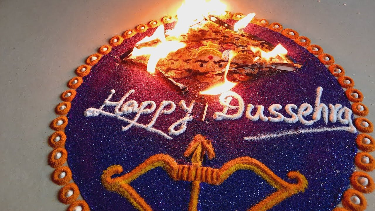 First Time On Youtube,Ravan Dahan celebration through rangoli | # ...