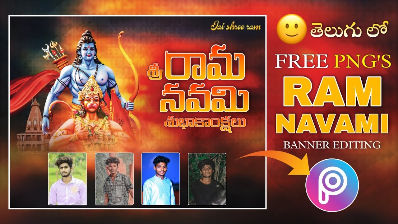 Ram Navami Banner Editing | Sri Rama Navami photo editing in telugu ...
