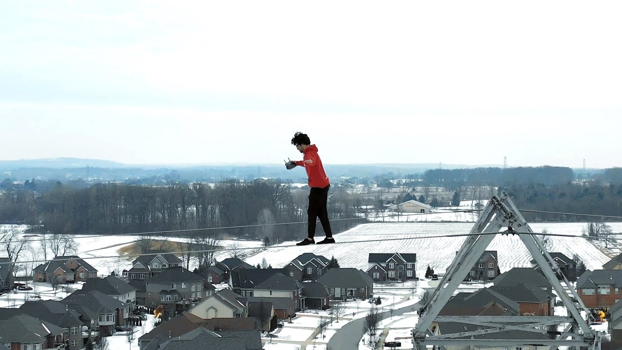Walking Across A High Power Line - Insane Parkour - YouTube
