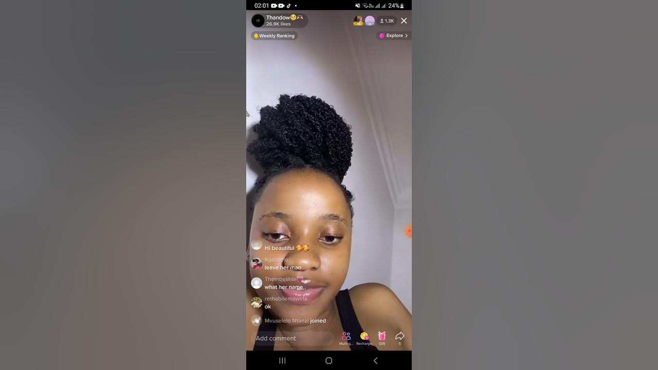 Thandow talks about her father ,Mainly Lebo & Paballo | Thandow Tiktok live - YouTube