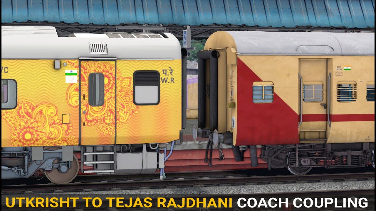 Utkrisht to Tejas Rajdhani Coach Coupling | Train Simulator | Express Train | Rail Road Games ...