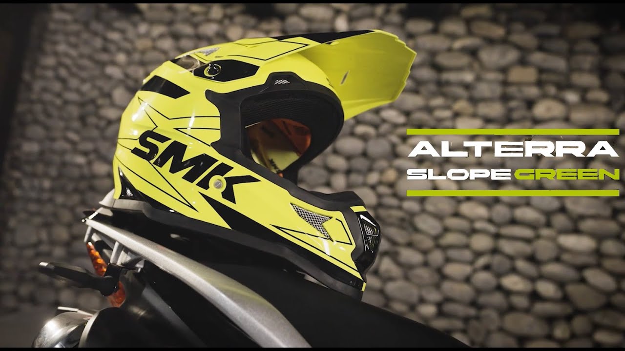 Casco para moto 🏍️💨 SMK modelo ALTERRA Green 🪖 con Certificación ECE # ...