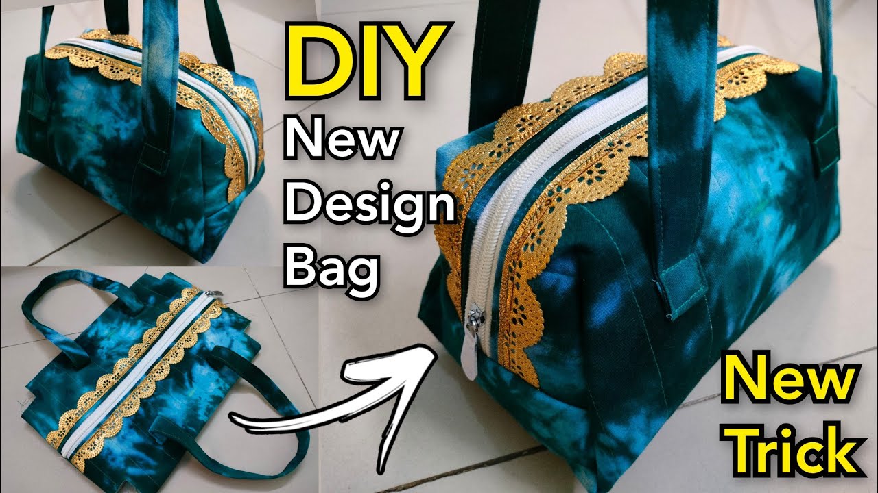 ⭐New Trick - Ladies handbag cutting and stitching | bag making at home ...