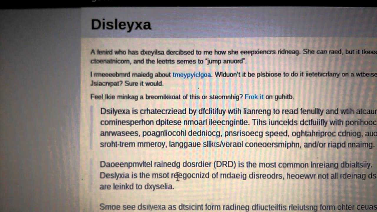 Reading A Paragraph Designed to Simulate Dyslexia - YouTube