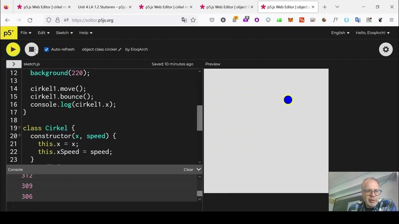 Object-georiënteerd Programmeren met p5JS. Introductie. - YouTube
