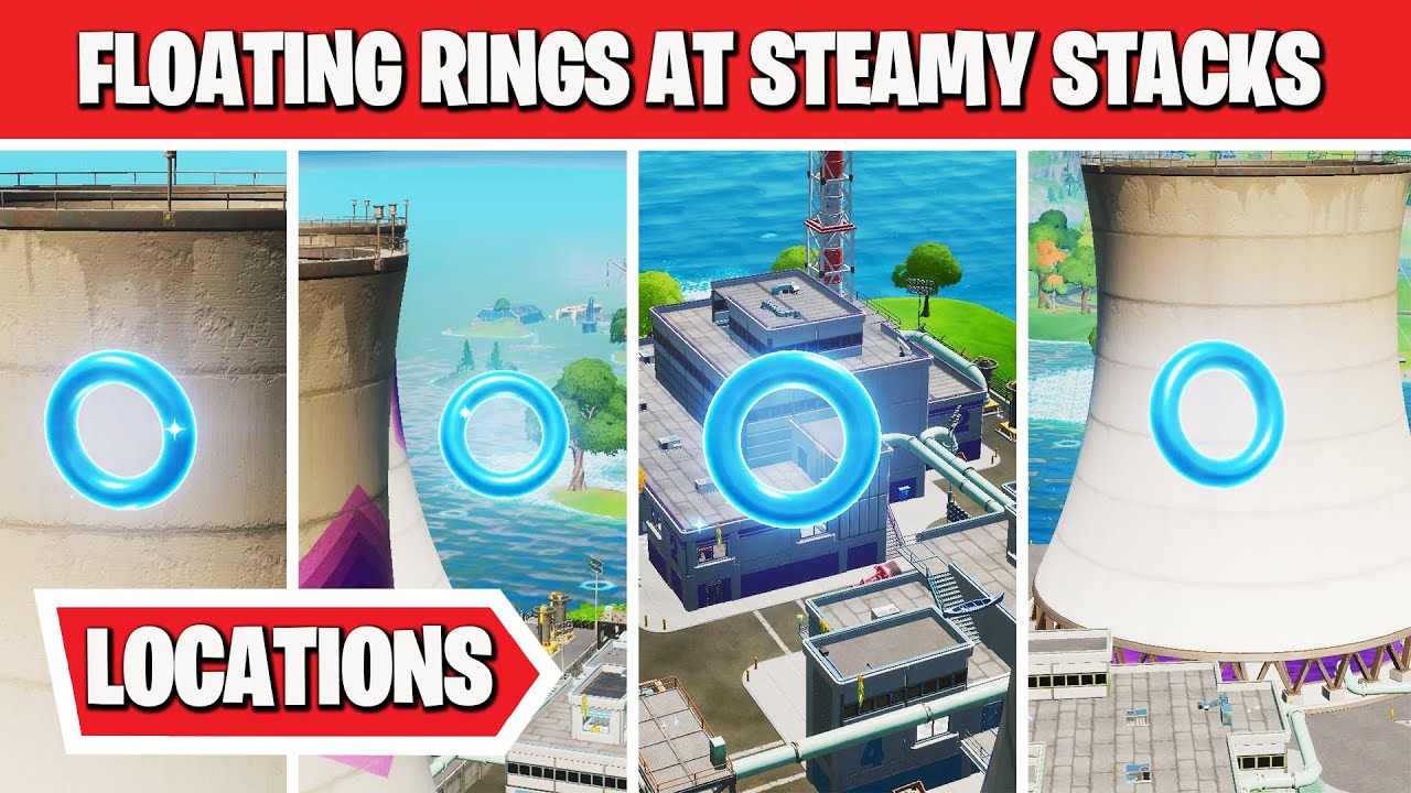 Collect Floating Rings at Steamy Stacks in Fortnite week 5 Challenge ...