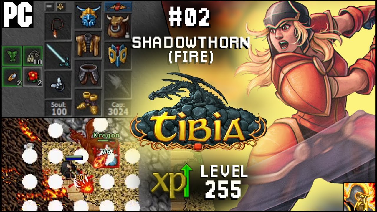 [Tibia] Knight Farming #02 [Level/255] Shadowthorn (Fire) - YouTube