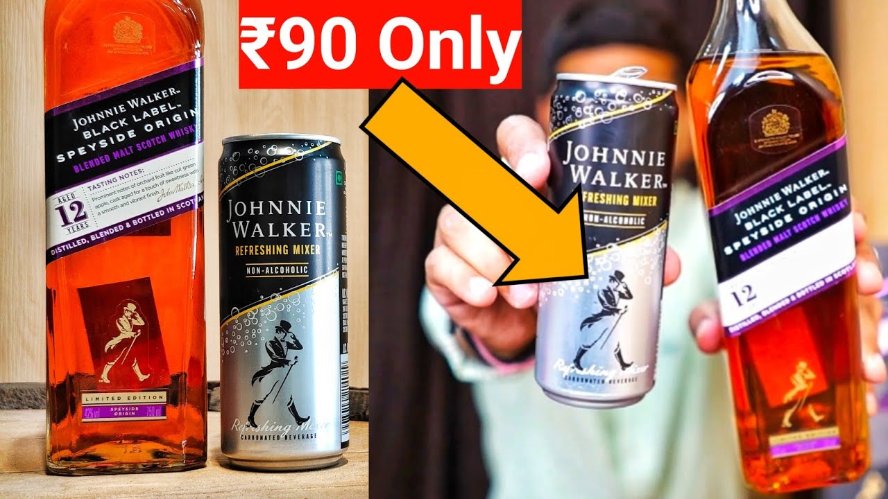 सिर्फ ₹90 में Johnnie Walker का Can |आपके Peg को Tasty और Smooth कर ...