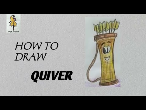 How to draw Quiver || Quiver easy drawing step by step || Q for Quiver ...