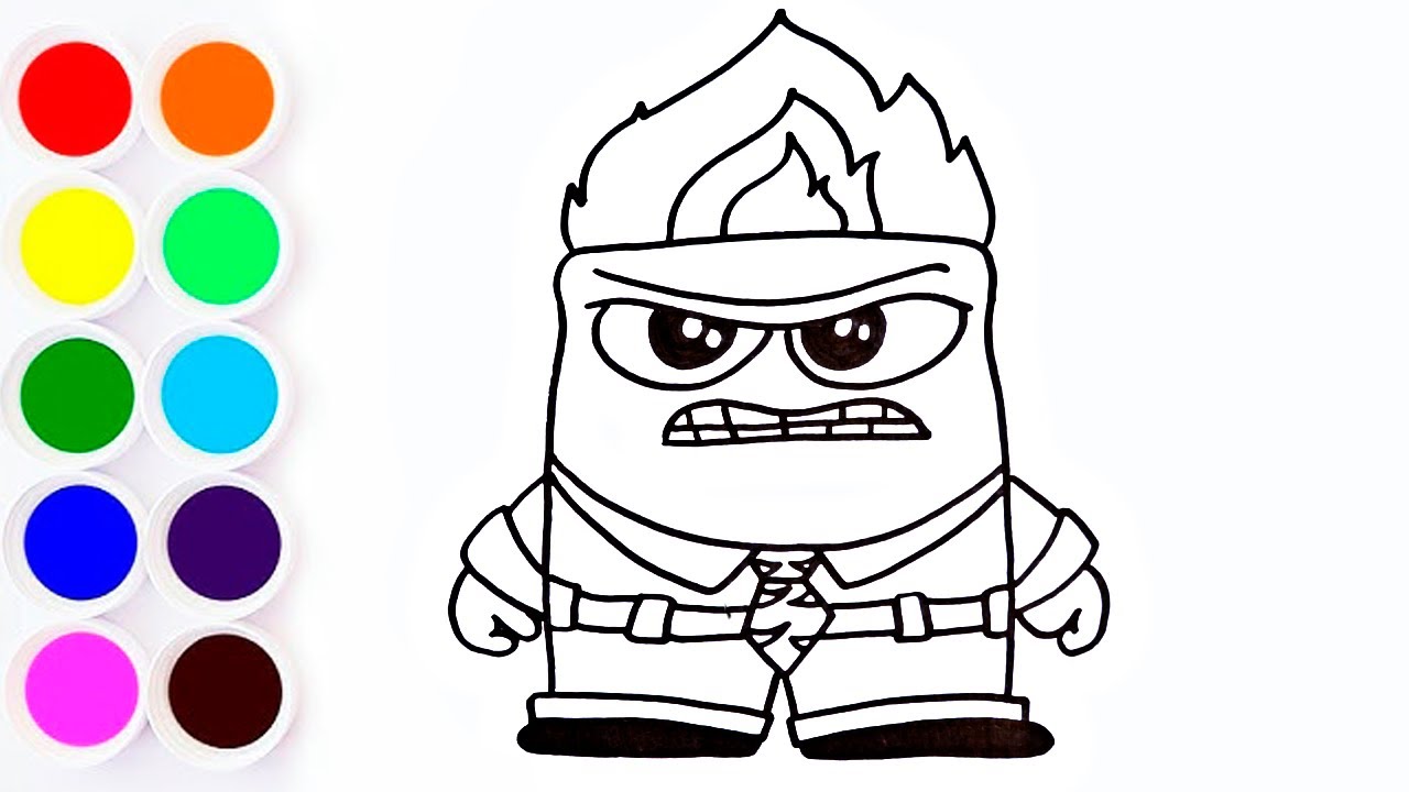 Como Dibujar y Colorear a Furia de Intensamente 2 Paso a Paso - YouTube