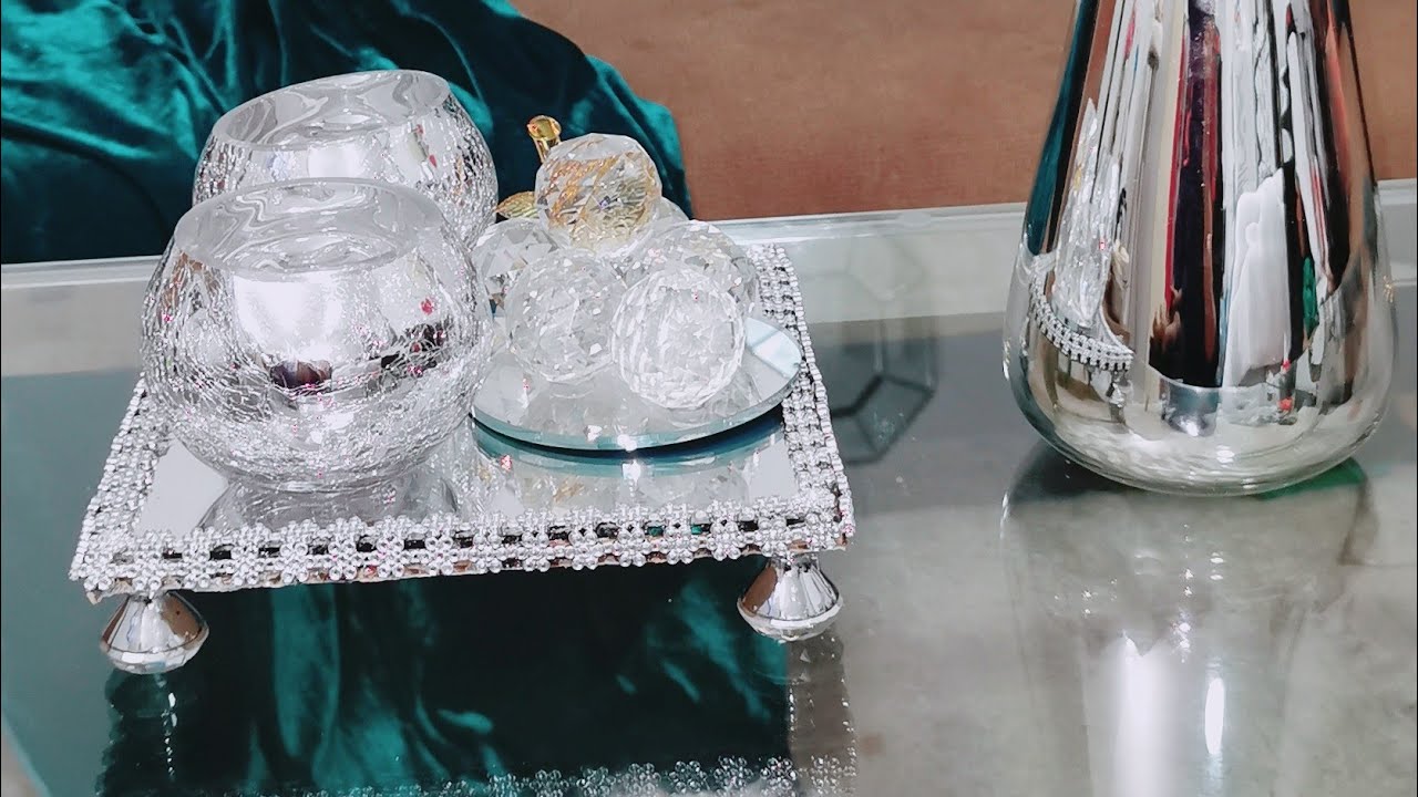 DOLLAR TREE DIY . Mirrored Table tray - YouTube