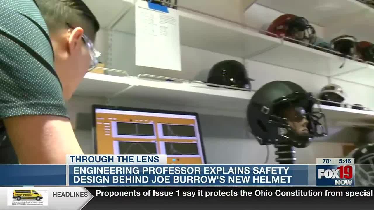UC professor explains safety design behind Joe Burrow’s new helmet ...