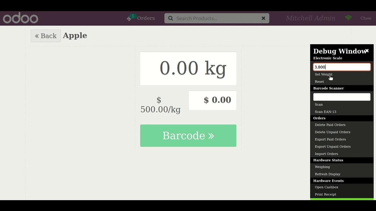 How to generate weight barcodes for products from point of sale screen | Odoo Apps Feature # ...