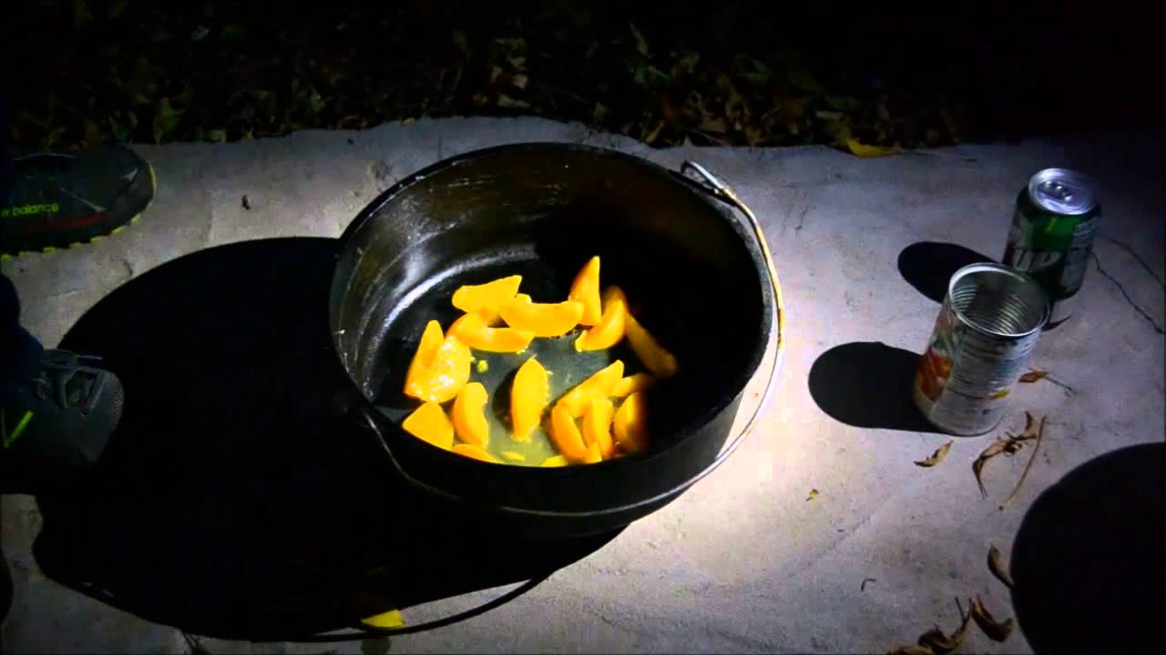 Easy Peach Cobbler with Boy Scouts - YouTube