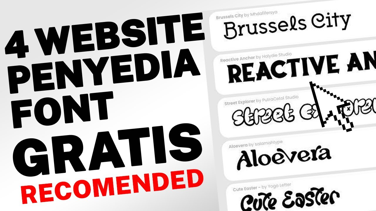 DOWNLOAD FONT GRATIS DARI 4 WEBSITE INI - RECOMENDED! - YouTube