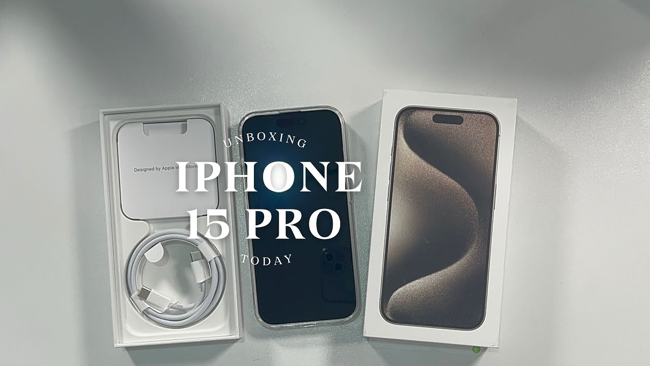 Unboxing iPhone 15 pro Natural Titanium!! - YouTube