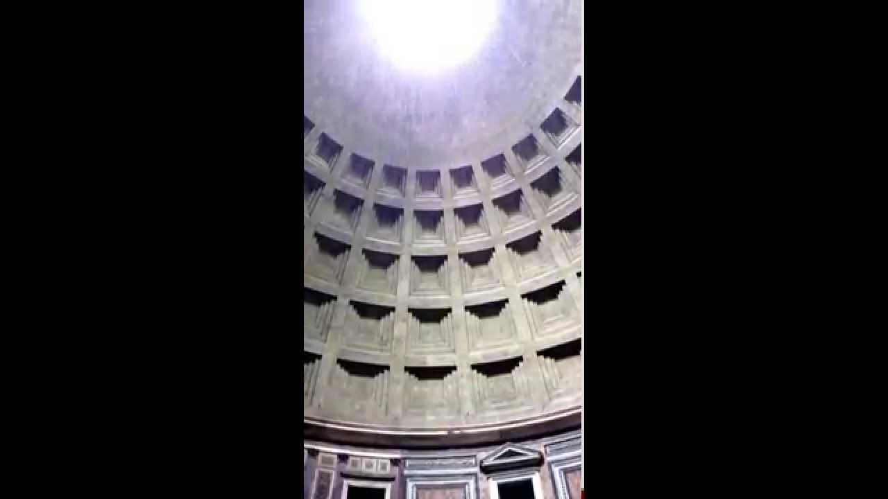 Water Raining into the Pantheon, Rome, Italy - YouTube