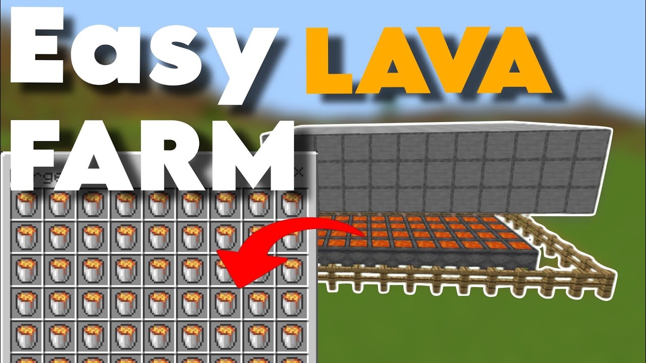 Easy LAVA Farm minecraft bedrock and pocket edition - YouTube