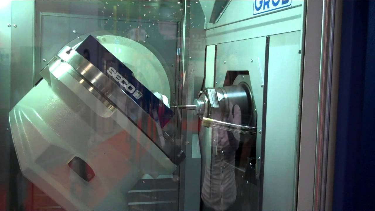 GROB Machine in action at Siemens booth IMTS 2012 - YouTube