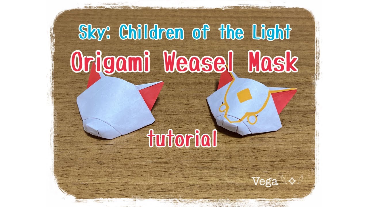Origami Weasel Mask tutorial【Sky: Children of the Light】 - YouTube