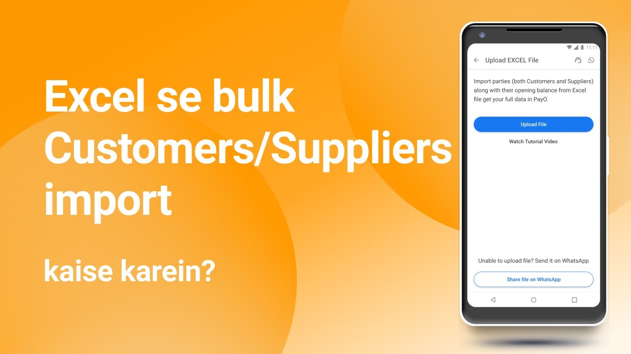 How to Bulk Import Customer/Supplier on PayO App | Billing Inventory ...