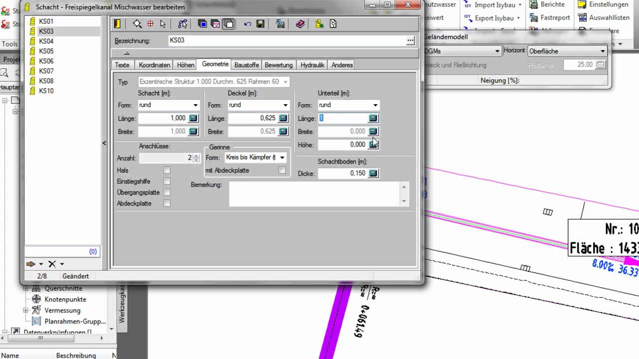 cseTools Kanalplanung Tutorial - Erstellen von Schachtskizzen und schematischen Schachtschnitten ...