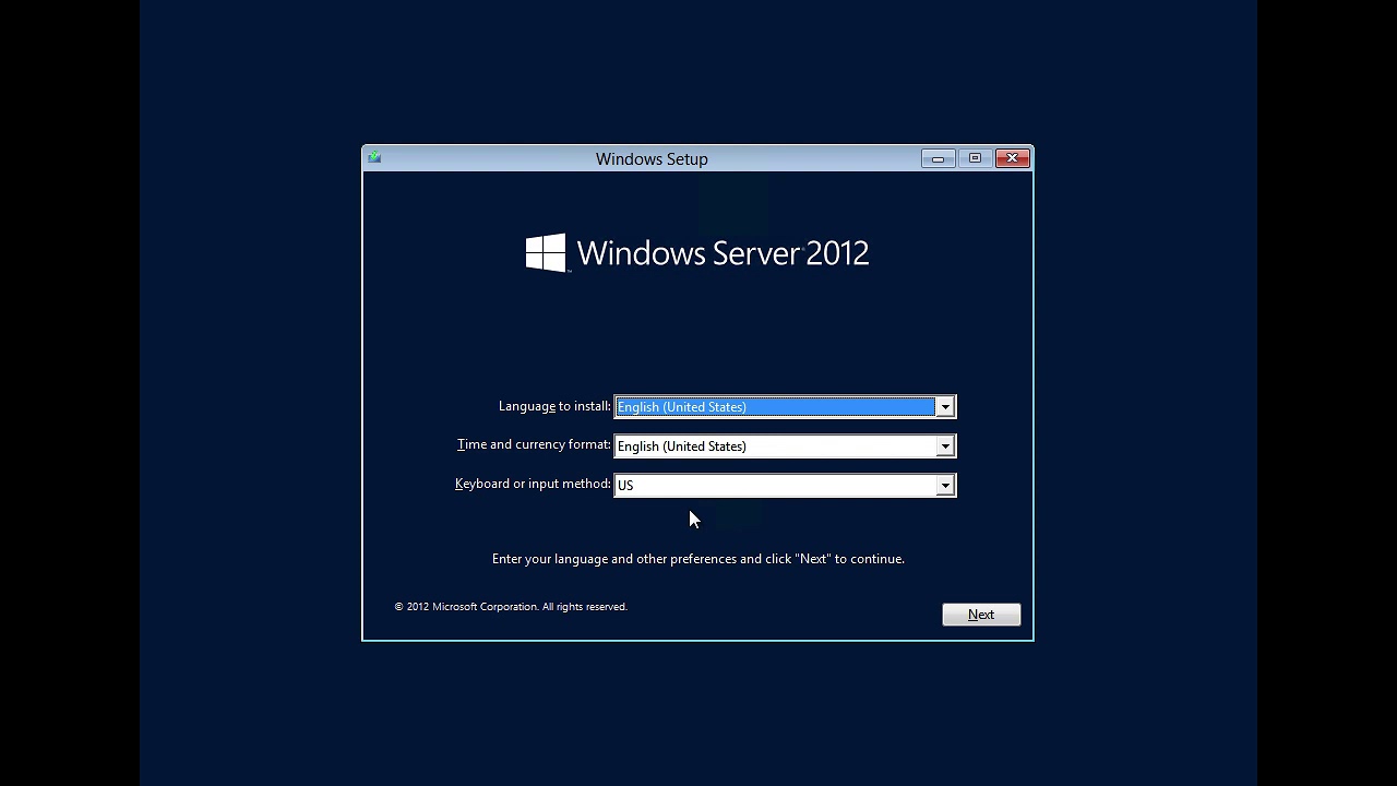 Windows Server 2012 Installation - YouTube