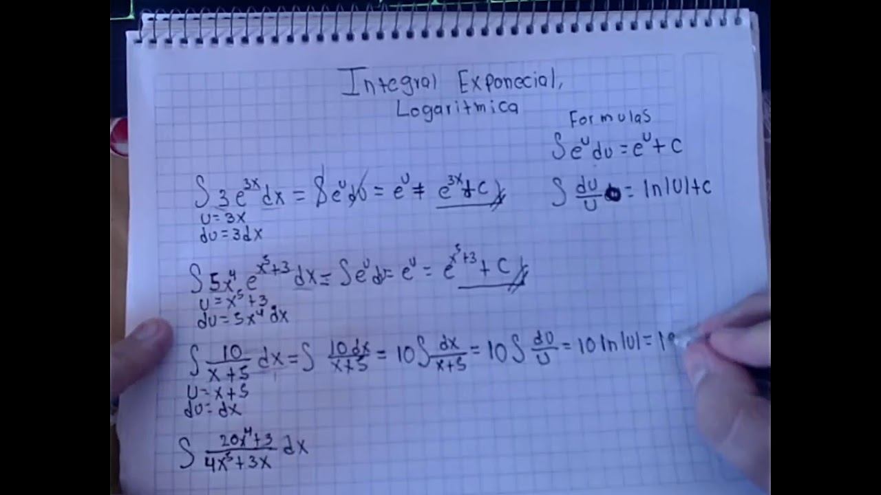 Calculo Integral Integración de Exponenciales y Logarítmicas - YouTube