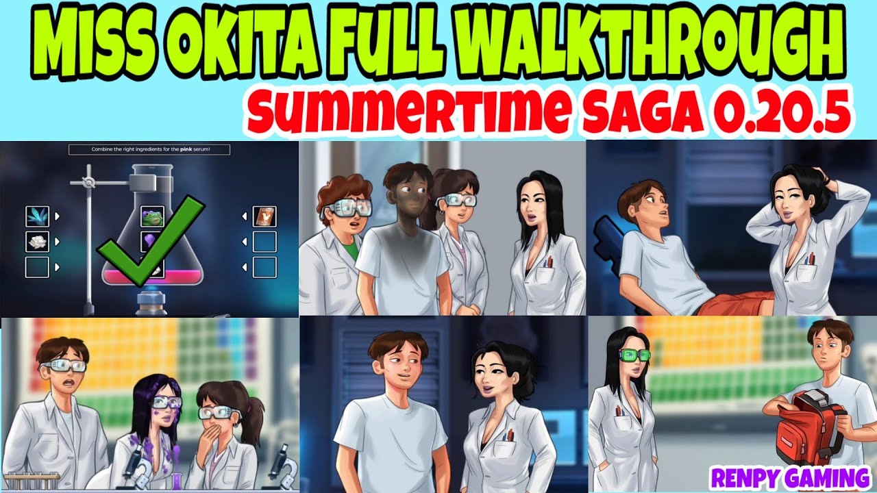 Miss Okita Full Walkthrough Summertime Saga 0.20.5 || Miss Okita ...