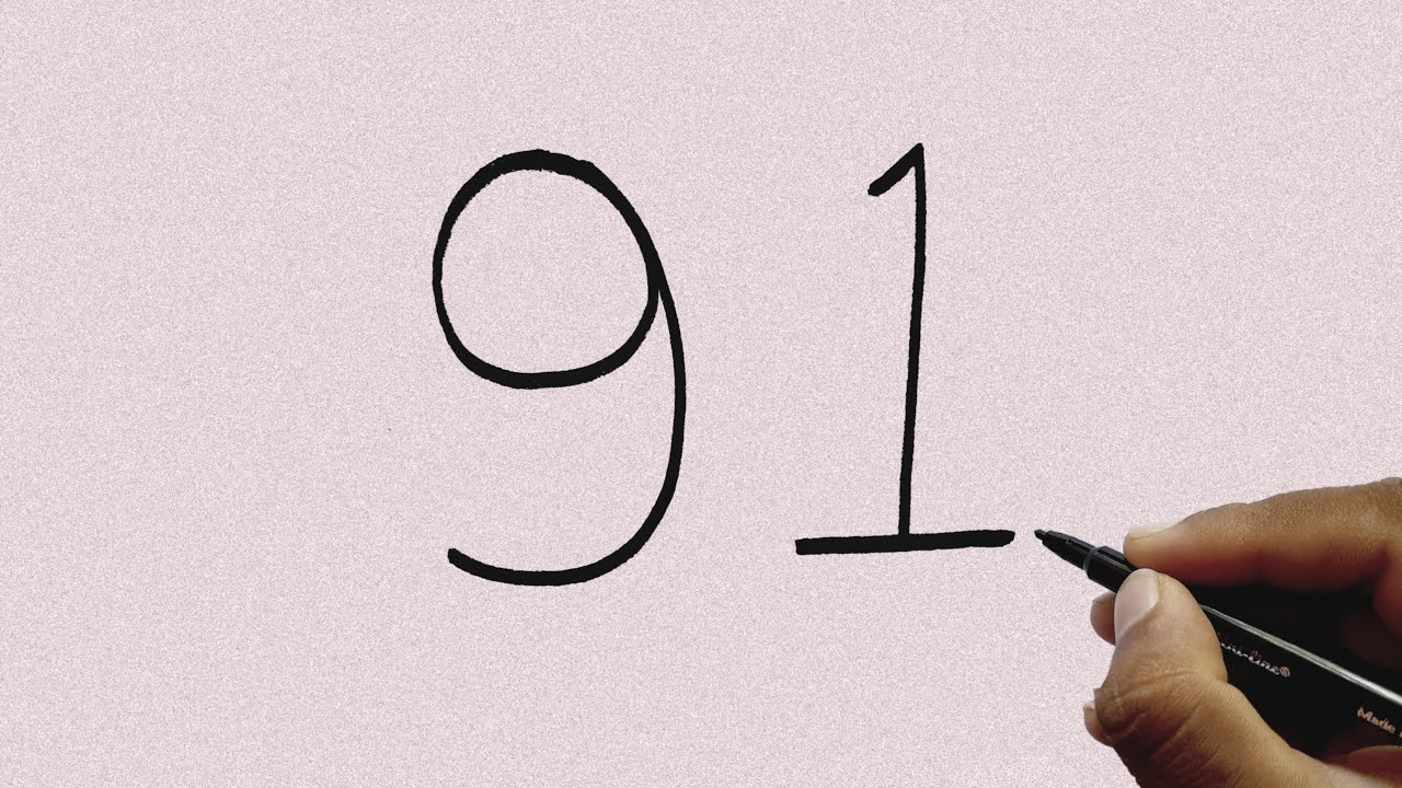 Elephant Drawing Easy From 91 Number l Drawing Pictures Step By Step l ...