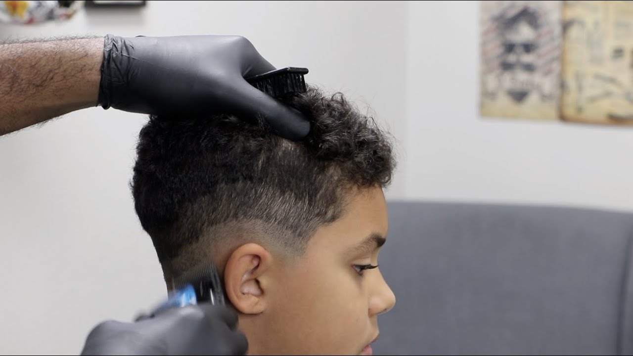 Detailed Drop Fade - Kids Haircut Tutorial - YouTube