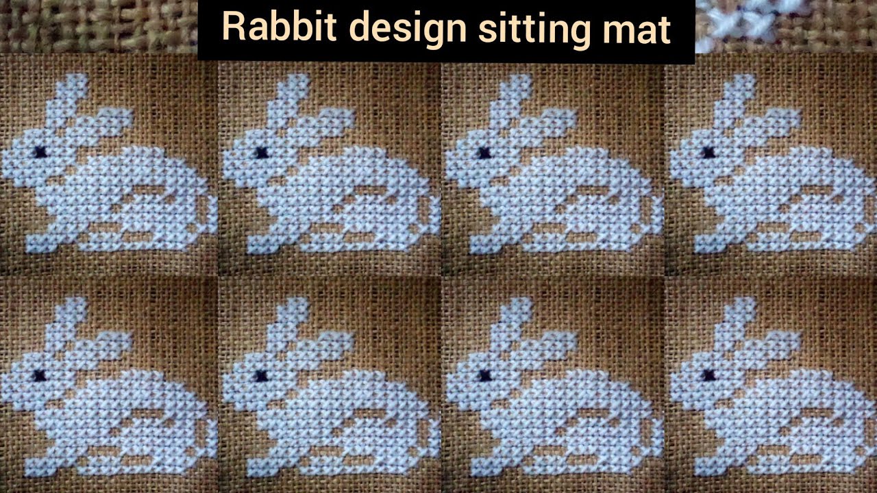 Ason design. / 🐇 Rabbit design sitting mat/door mat/rugh making / vorat ...