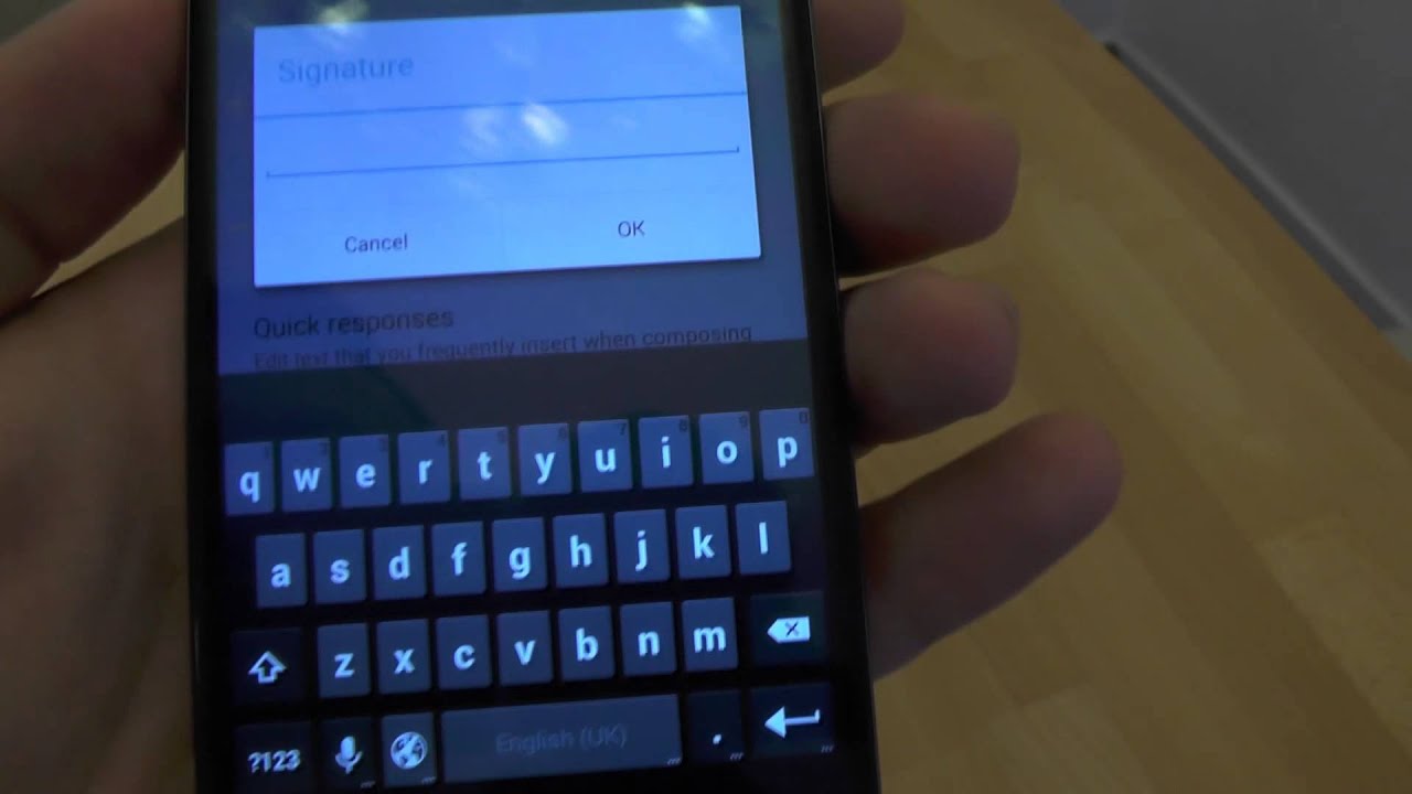 How to configure signature in android email client [HD] - YouTube