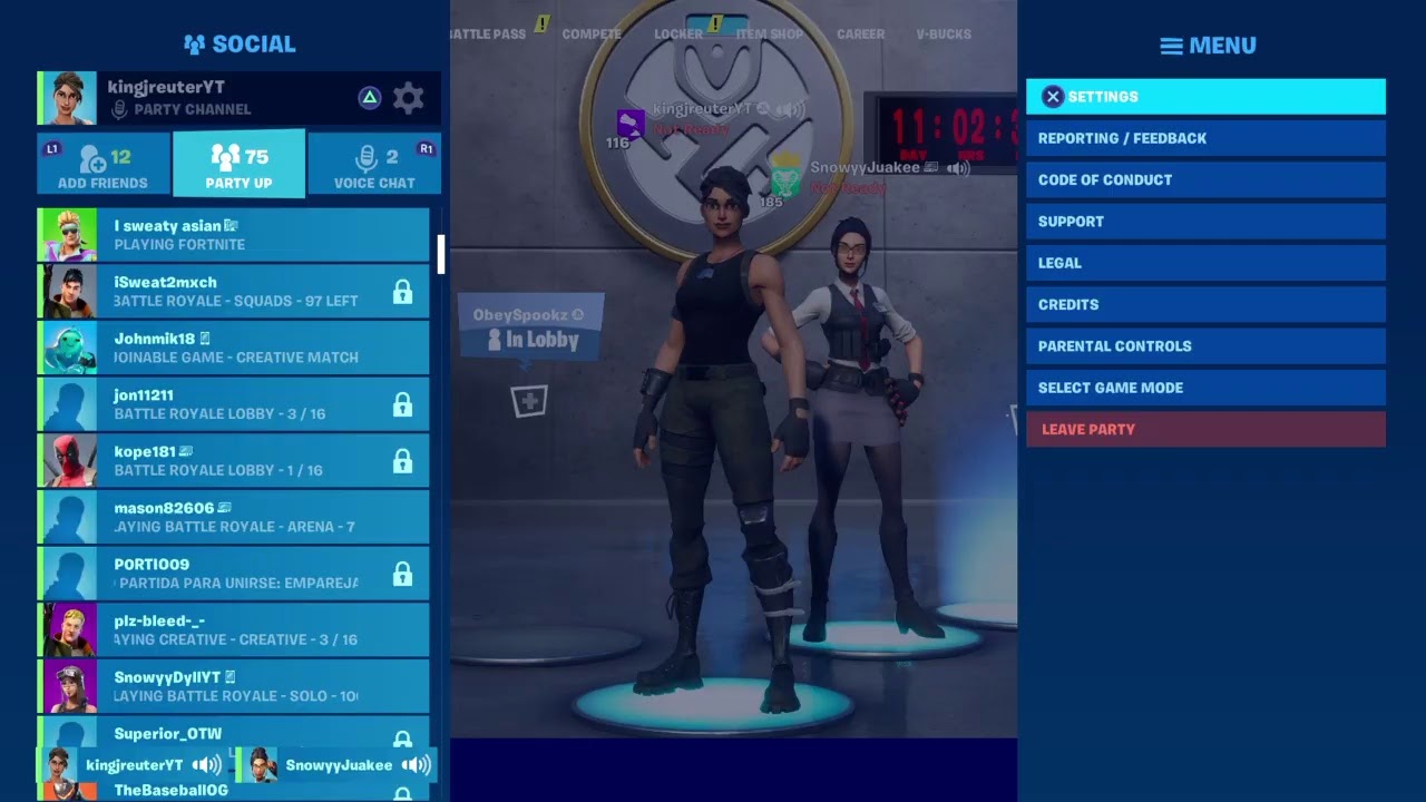 im back... Fortnite squad stream #Snowyy - YouTube