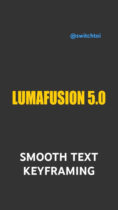 Smooth Text Animation in LumaFusion 5 - Enhanced Keyframing Ease in Out #lumafusionkeyframing ...