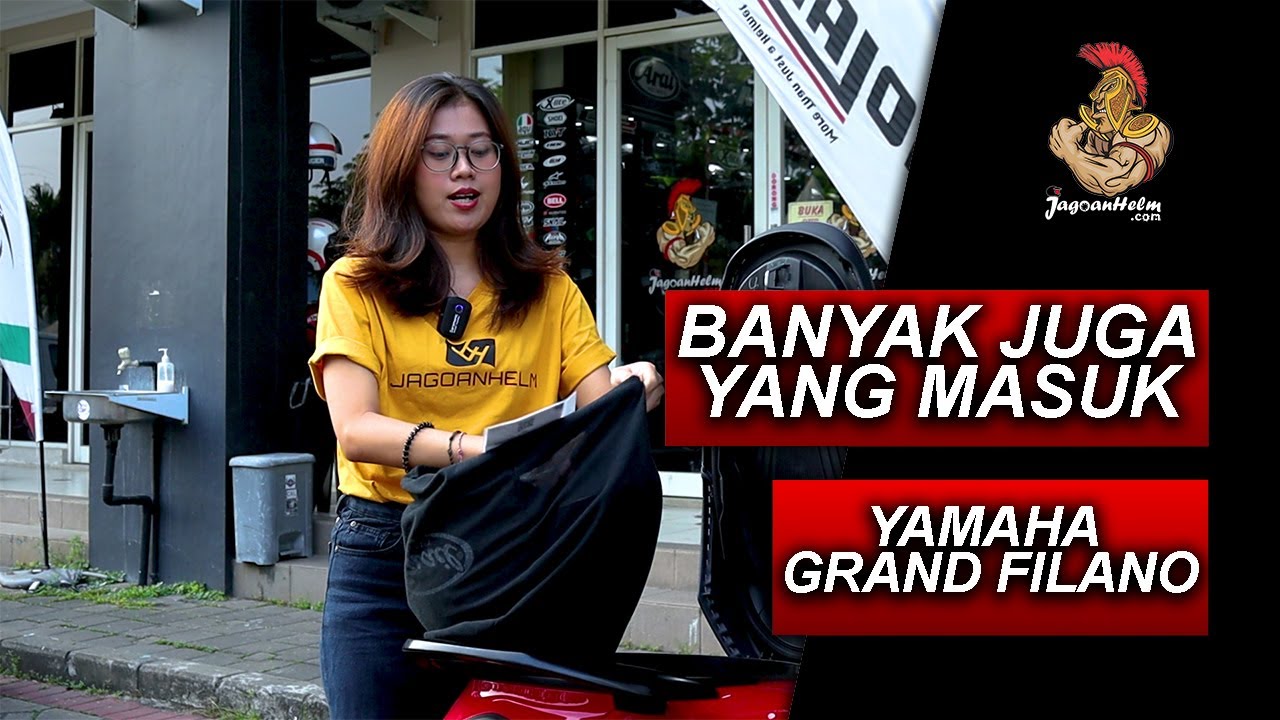 PILIHAN HELM HALF FACE PELAJAR YANG MASUK BAGASI YAMAHA GRAND FILANO ...