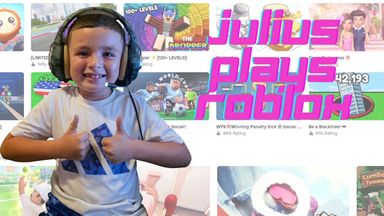 Julius plays his favorite Roblox games - YouTube