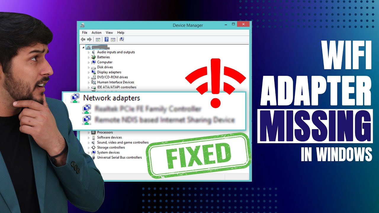 Fix WiFi Adapter Missing in Windows | Step-by-Step Guide! #wifi # ...