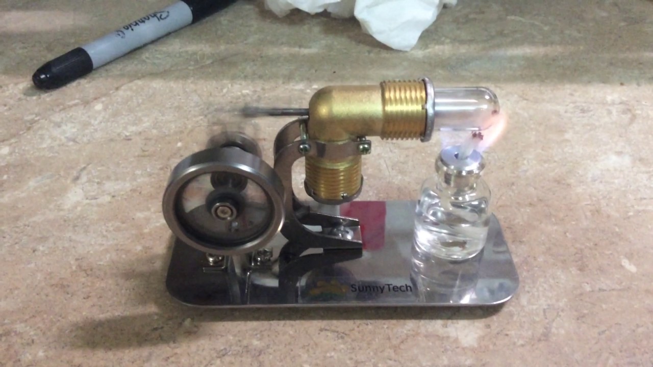 Sunnytech stirling engine - YouTube