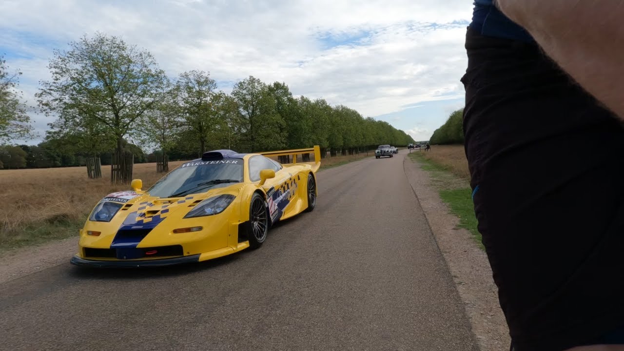 LEGENDARY cars v Cyclist - 250 GT0, F1 GTR , 917 ...many £millions ...