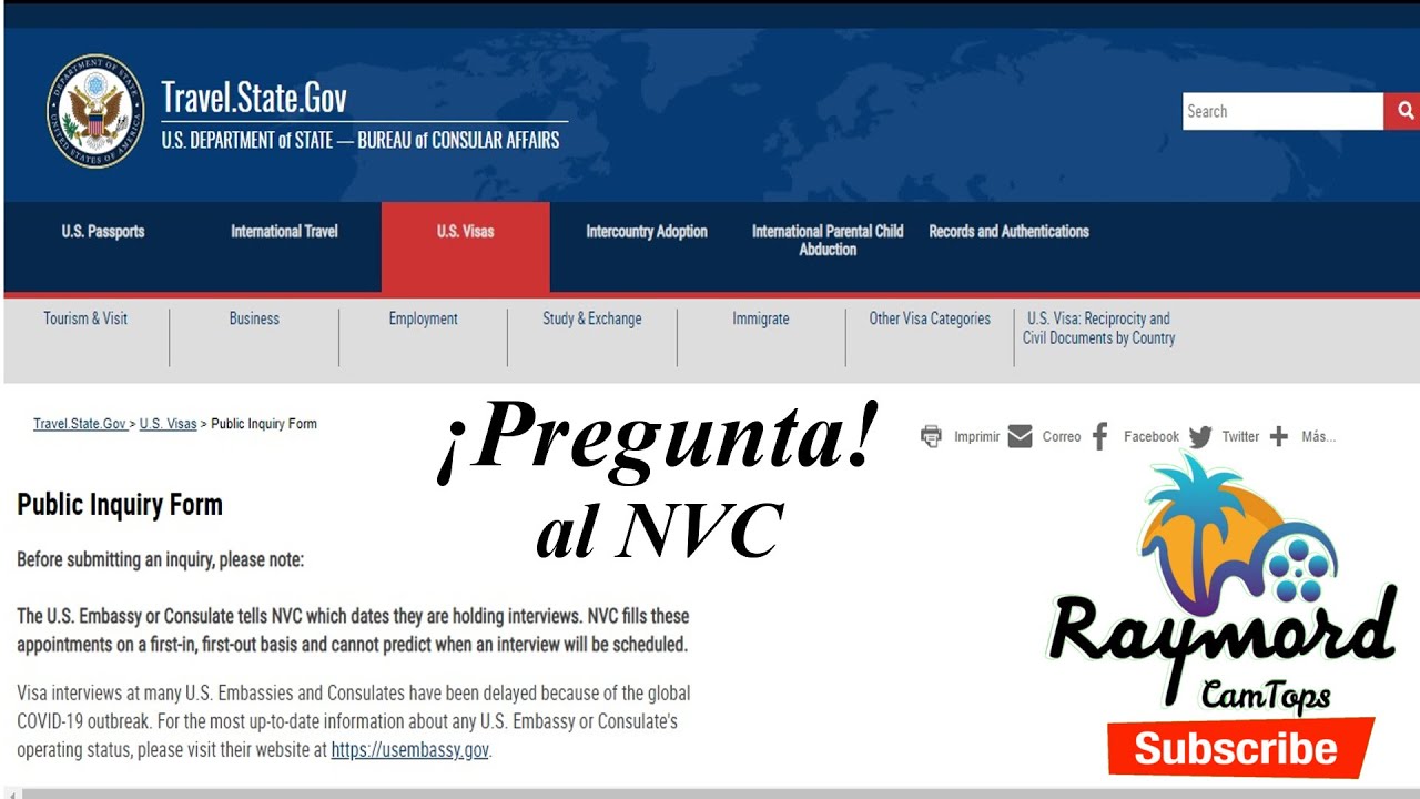 ¿Cómo solicitar información de caso al NVC para empezar los 6 pasos? - YouTube