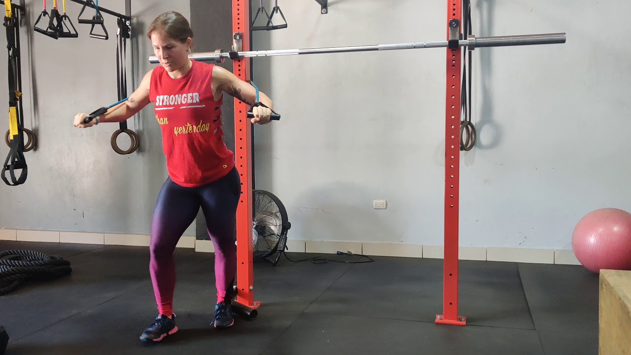 Press de pecho con liga - YouTube