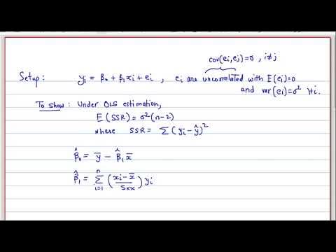 Linear Regression | Expectation of Residual Sum of Squares | E(RSS ...