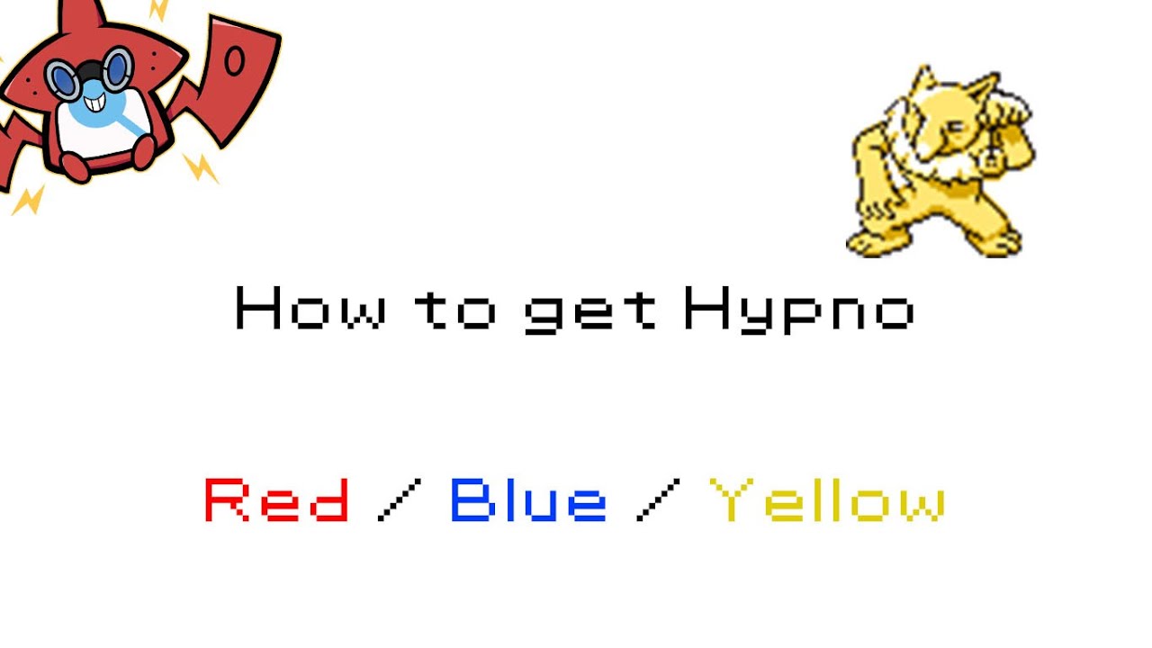 How to get Hypno Pokemon Red/Blue/Yellow [#097] - YouTube