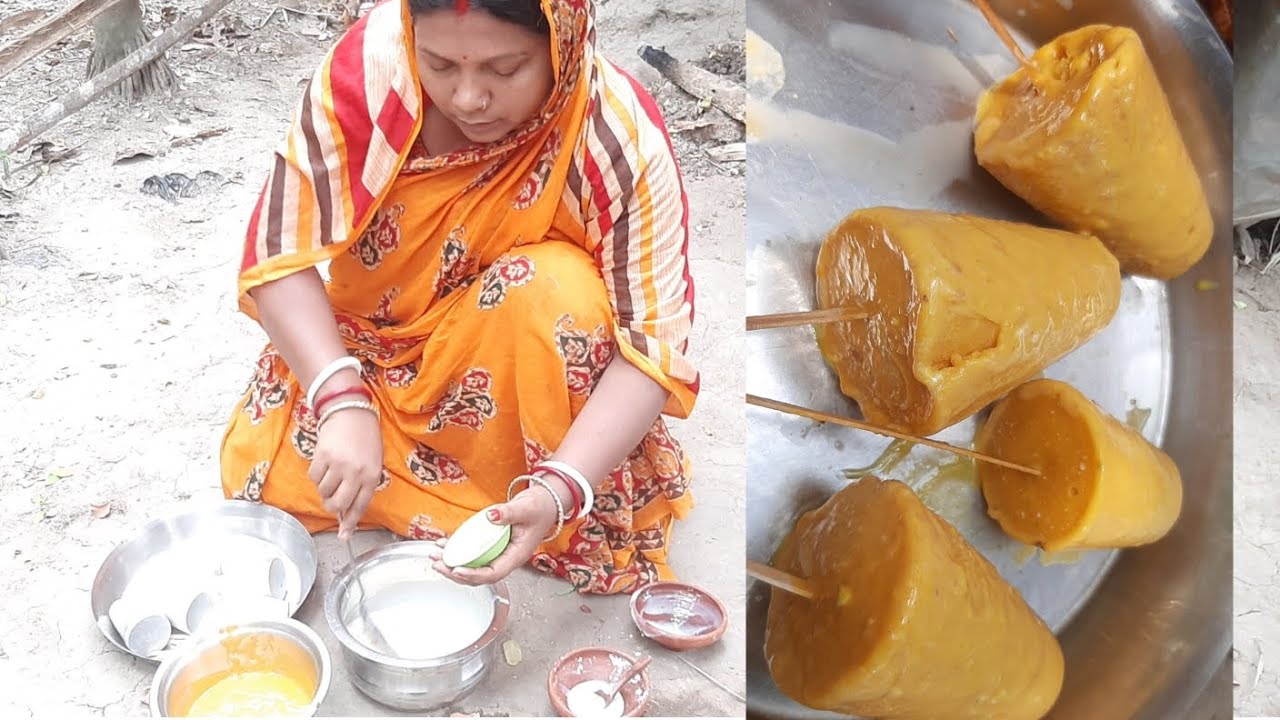 একদম কম খরচে mango কুলপি আইসক্রিম ।। mangs kulpi icecrem। ।mahuya ...