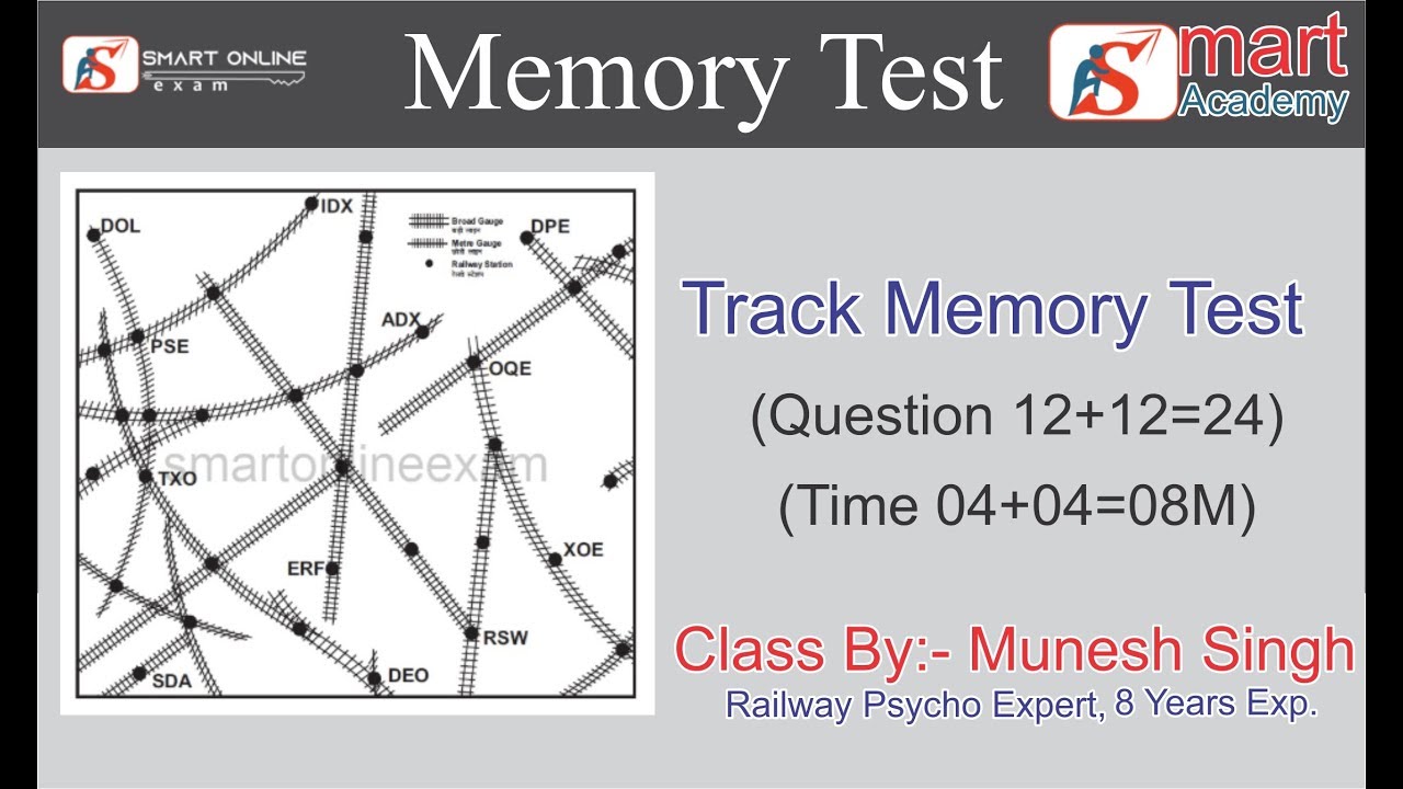 ALP Psycho Online Class ll Memory Test ll Track Memory Test - YouTube