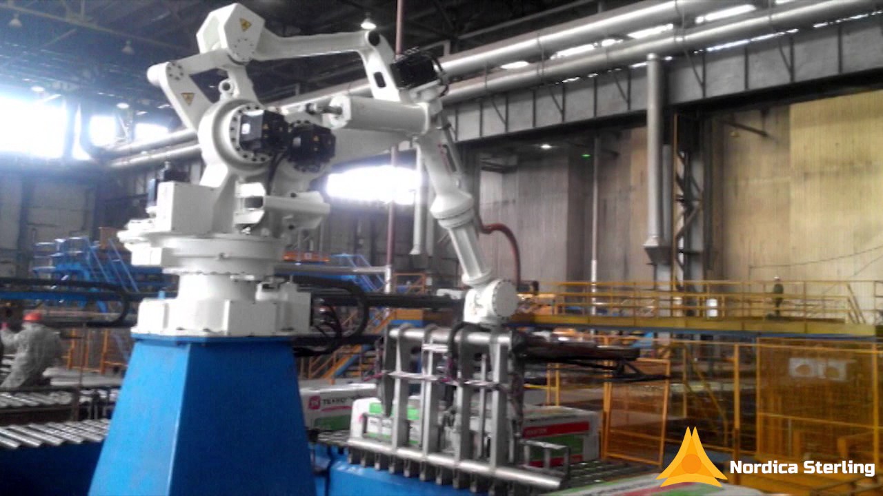 Robotic material handling solution for laying insulation - YouTube