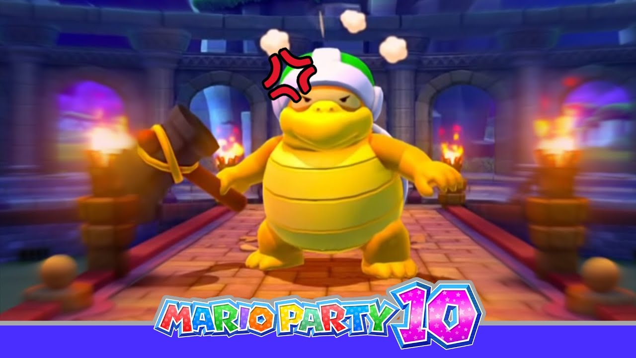 MARIO PARTY 10 – BOSSES – MEGA SLEDGE BRO'S CARD CHAOS - YouTube