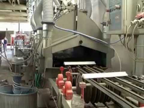 COMPLETE GLAZING LINE FOR CERAMIC SPECIAL PIECES - YouTube